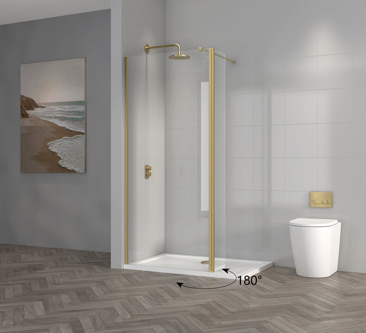 8mm Brushed brass flipper panel flipper only TIS7009 – Impact Bathrooms