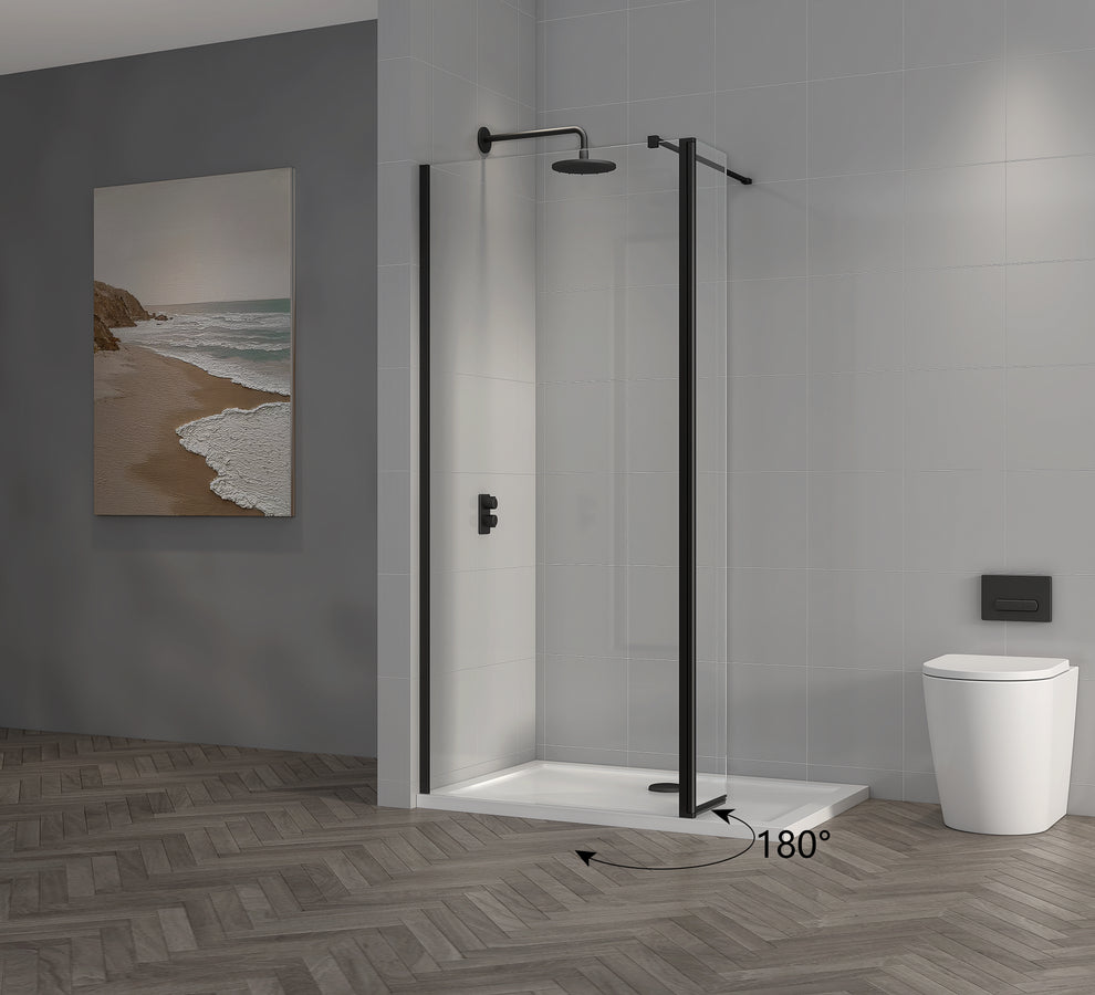 8mm Orca black flipper panel TIS7008 – Impact Bathrooms
